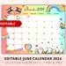 Editable June Calendar 2024, Pride Month 2024, LGBT Proud, Academic ...