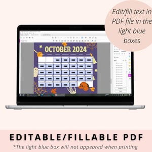 Editable October 2024 Calendar Printable, Trick or Treat, Halloween ...