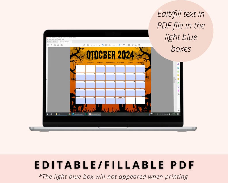 Editable Halloween 2024 Calendar, October 2024 Calendar, Kid Calendar ...
