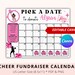 EDITABLE Cheer Template Pick a Date, Easter Fundraiser Calendar ...