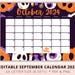 Editable Halloween 2024 Calendar Printable, October 2024, Holiday Theme ...