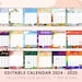 Editable Calendar 2024 2025, Calendar 2025, Back to School, Holiday ...