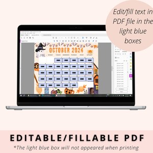 Editable October 2024 Calendar, Halloween 2024 Calendar, Kid Calendar ...