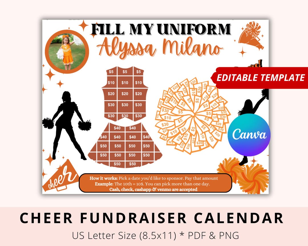 Editable Cheerleading Black Out My Board, Fill My Pompom, Cheerleading ...