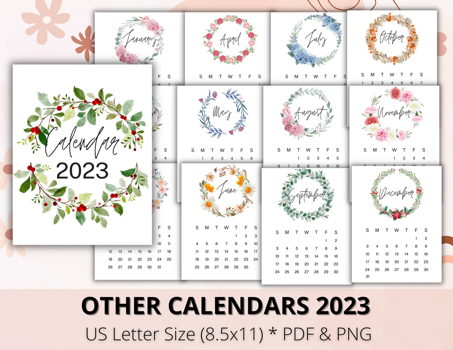 Editable Monthly Calendar 2024, Holiday Calendar, Cat Lover, School ...