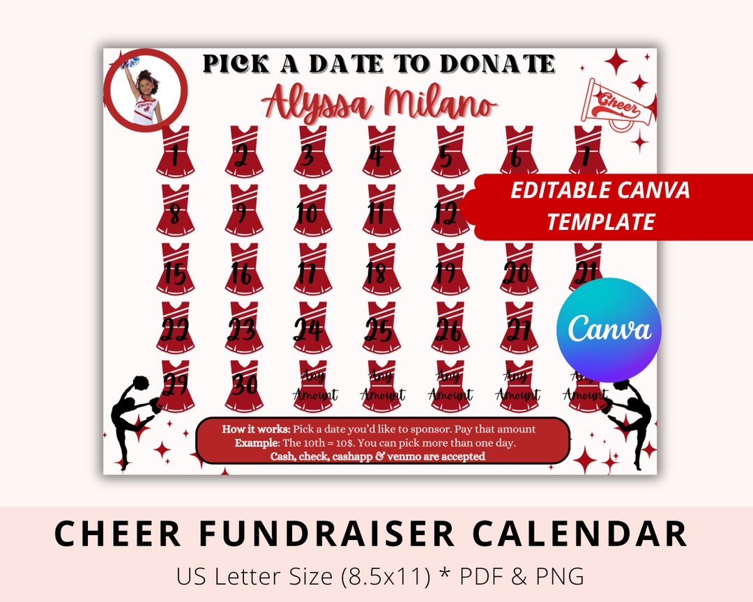 Editable Black Out My Board, Pay My Uniform, Cheer Fundraiser, Social ...