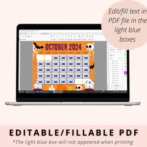 Editable October 2024 Calendar Printable, Trick or Treat, Halloween ...