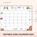 Editable June Calendar 2024, Pride Month 2024, LGBT Proud, Academic ...