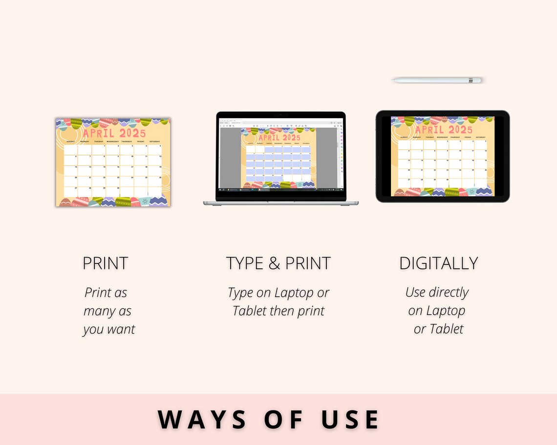 Editable Calendar 2024 2025, Calendar 2025, Back to School, Holiday ...