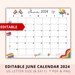 Editable June Calendar 2024, Pride Month 2024, LGBT Proud, Academic ...