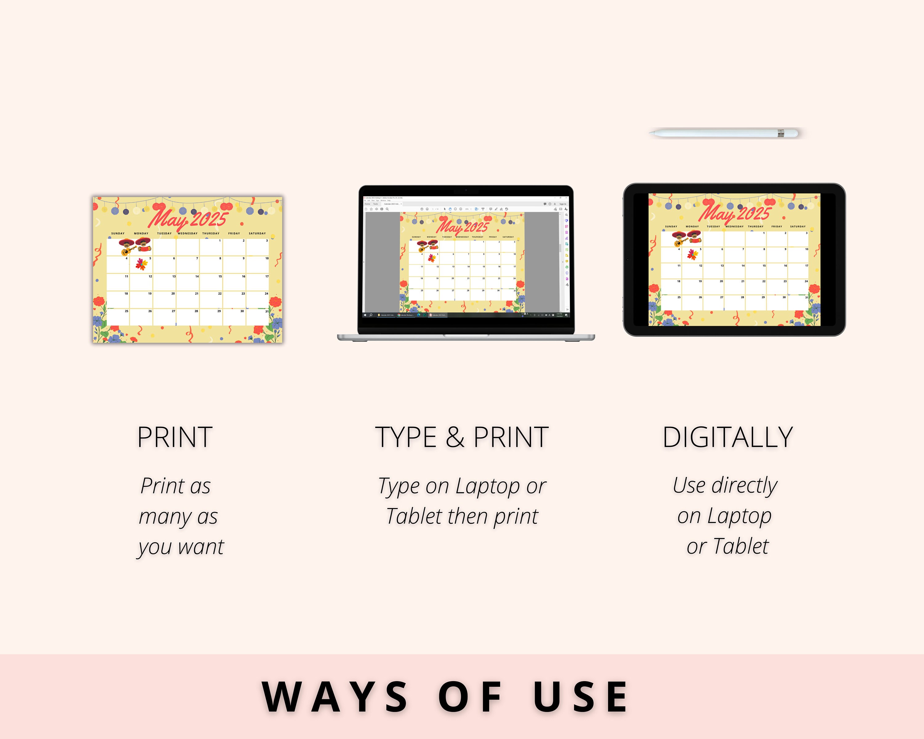 Editable Calendar 2024 2025, Back to School, Holiday Calendar, Kid ...