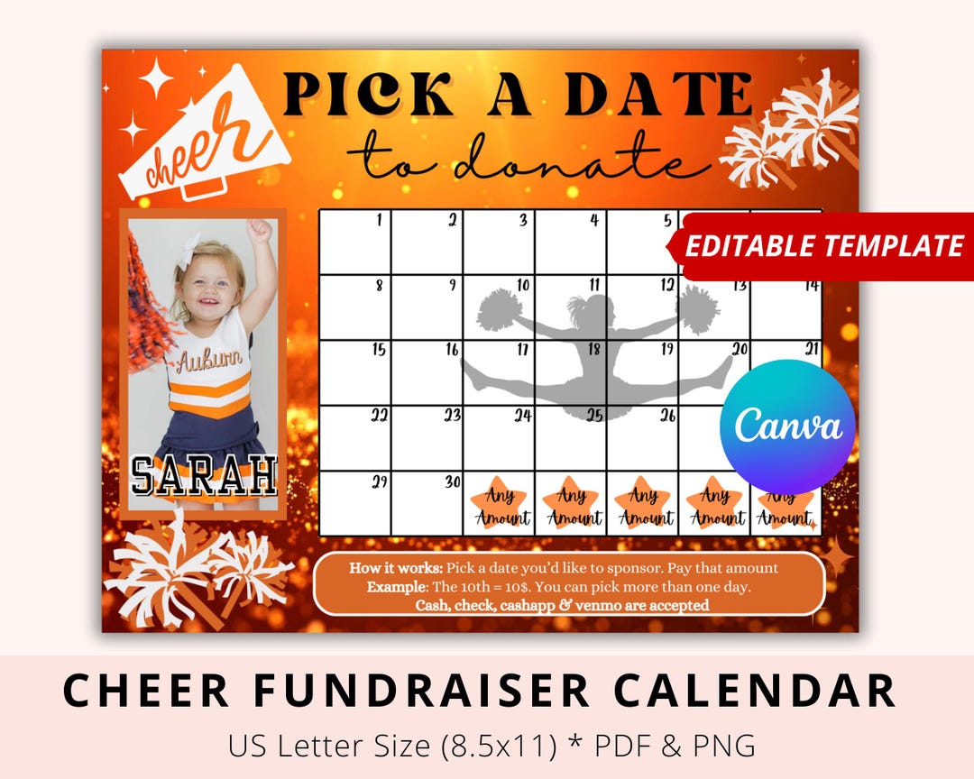 Editable Cheerleading Black Out My Board, School Cheerleading Pick A ...