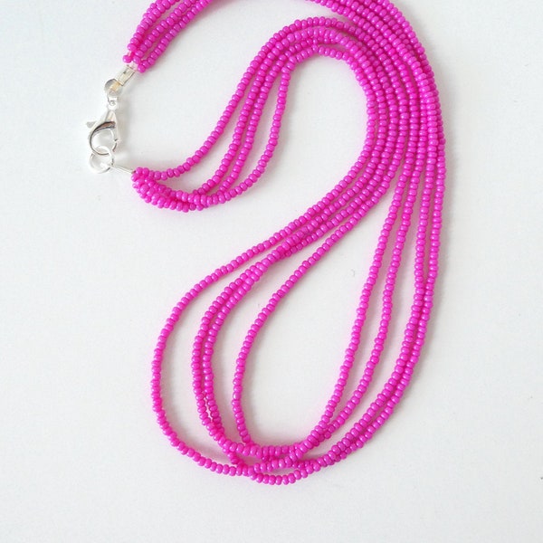 Magenta Necklace - Etsy
