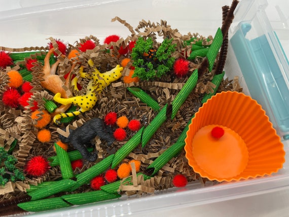 Animal Sensory Bin Safari Sensory Bin Jungle Sensory Bin - Etsy
