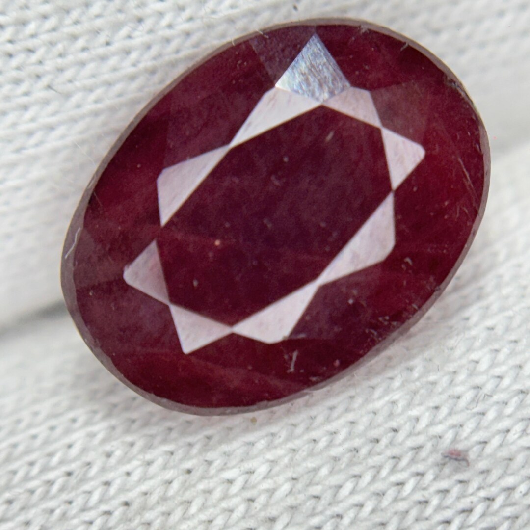 5.50 Cts Natural Red Ruby Gemstone: AAA Oval Faceted Untreated Ruby ...