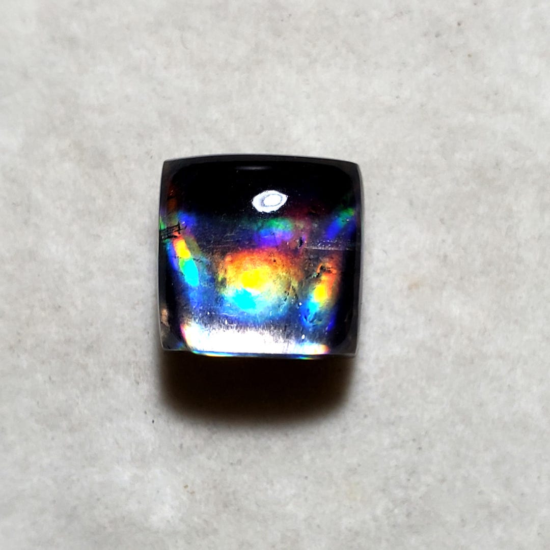 Doublet Rainbow Fire-doublet Quartz Gemstone-multi Fire Doublet Square ...