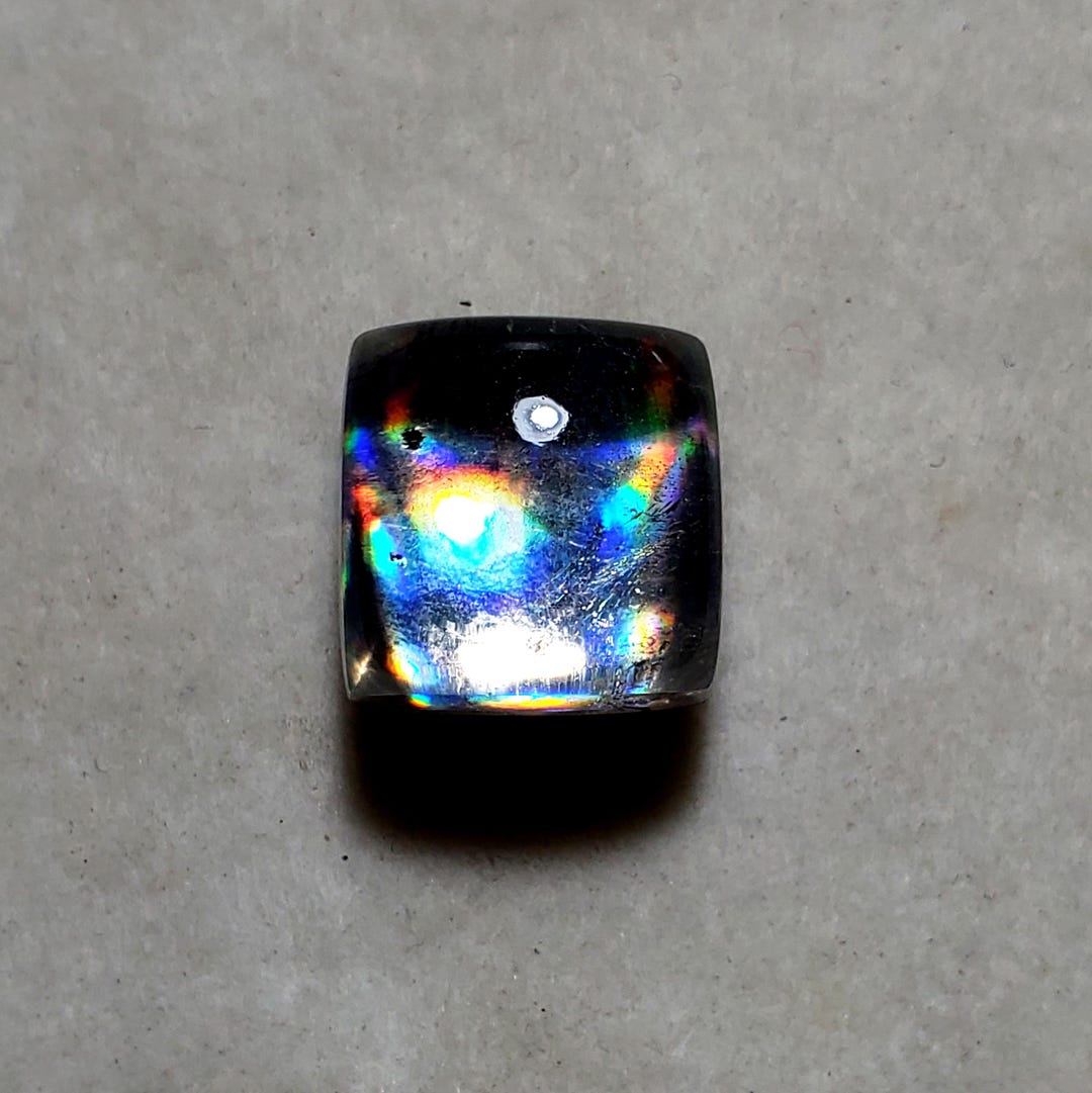 Rainbow Fire Doublet-doublet Quartz Gemstone-multi Fire Doublet Square ...