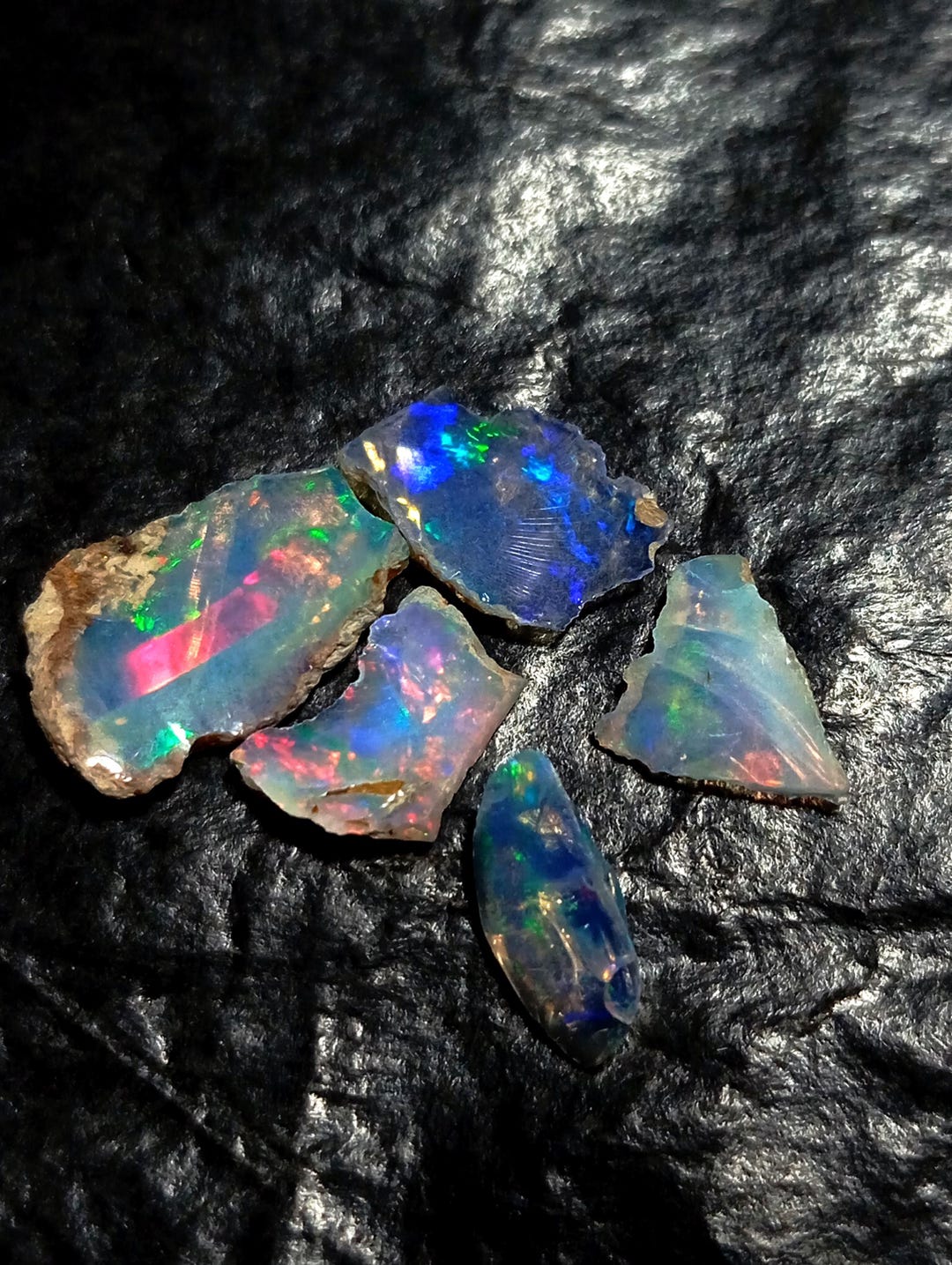 5 Pcs Opal Rough Lot,ethiopian Dry Opal Rough,crysta Lfire Opal Rough ...