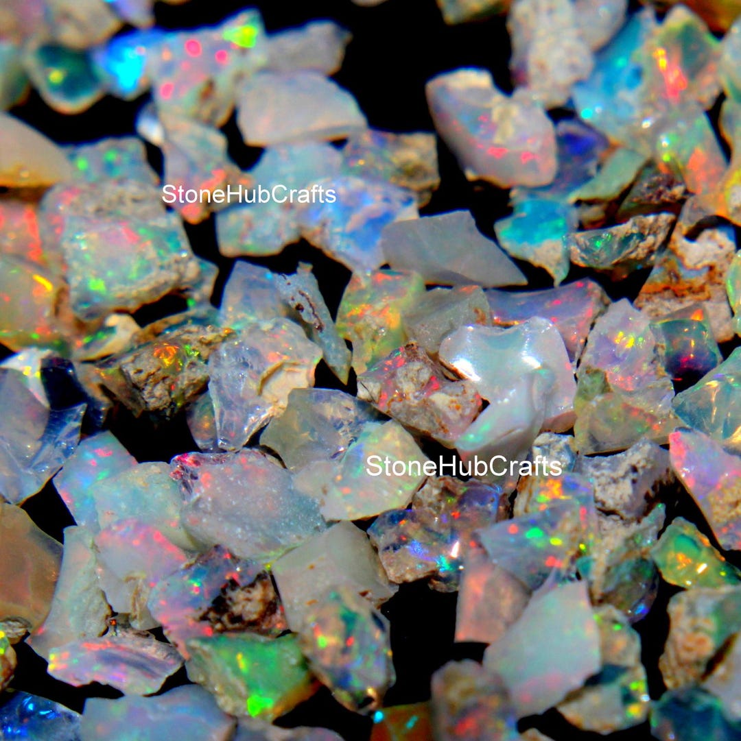 100 Pcs Opal Rough,natural Ethiopian Opal Rough,crystal Fire Opal Rough ...