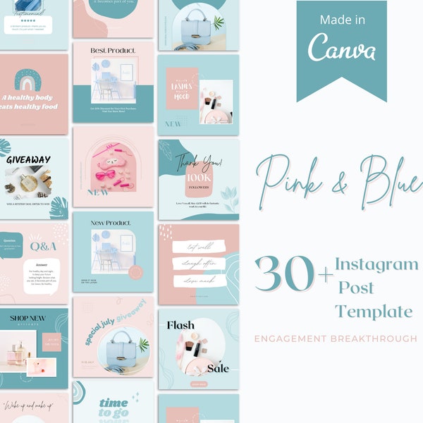 Pastel Instagram Template - Etsy
