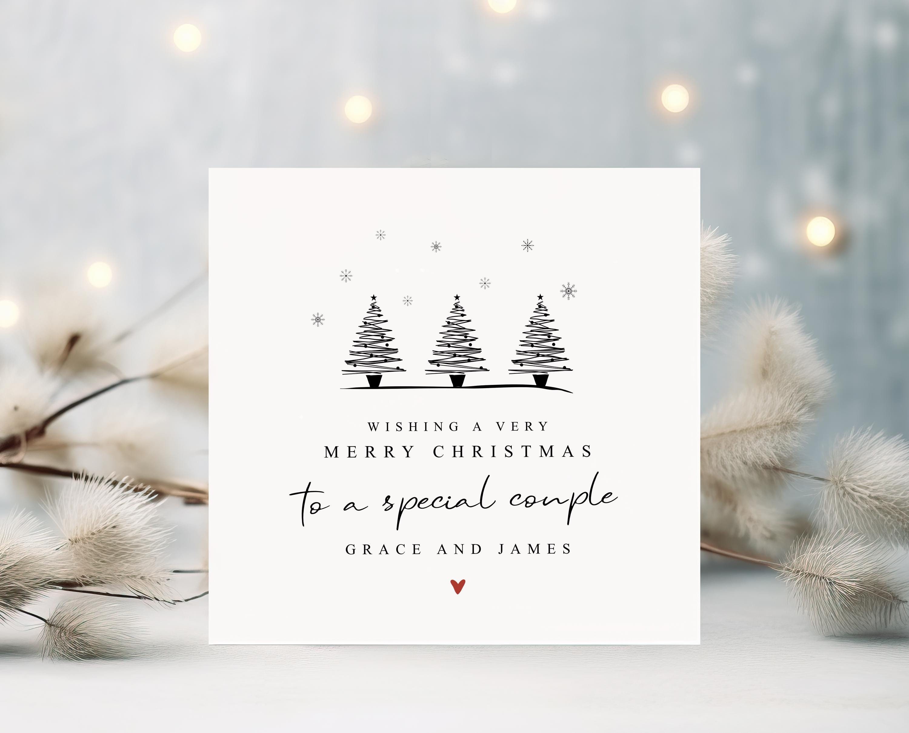 Personalised Merry Christmas to A Special Couple Card | Christmas Card ...