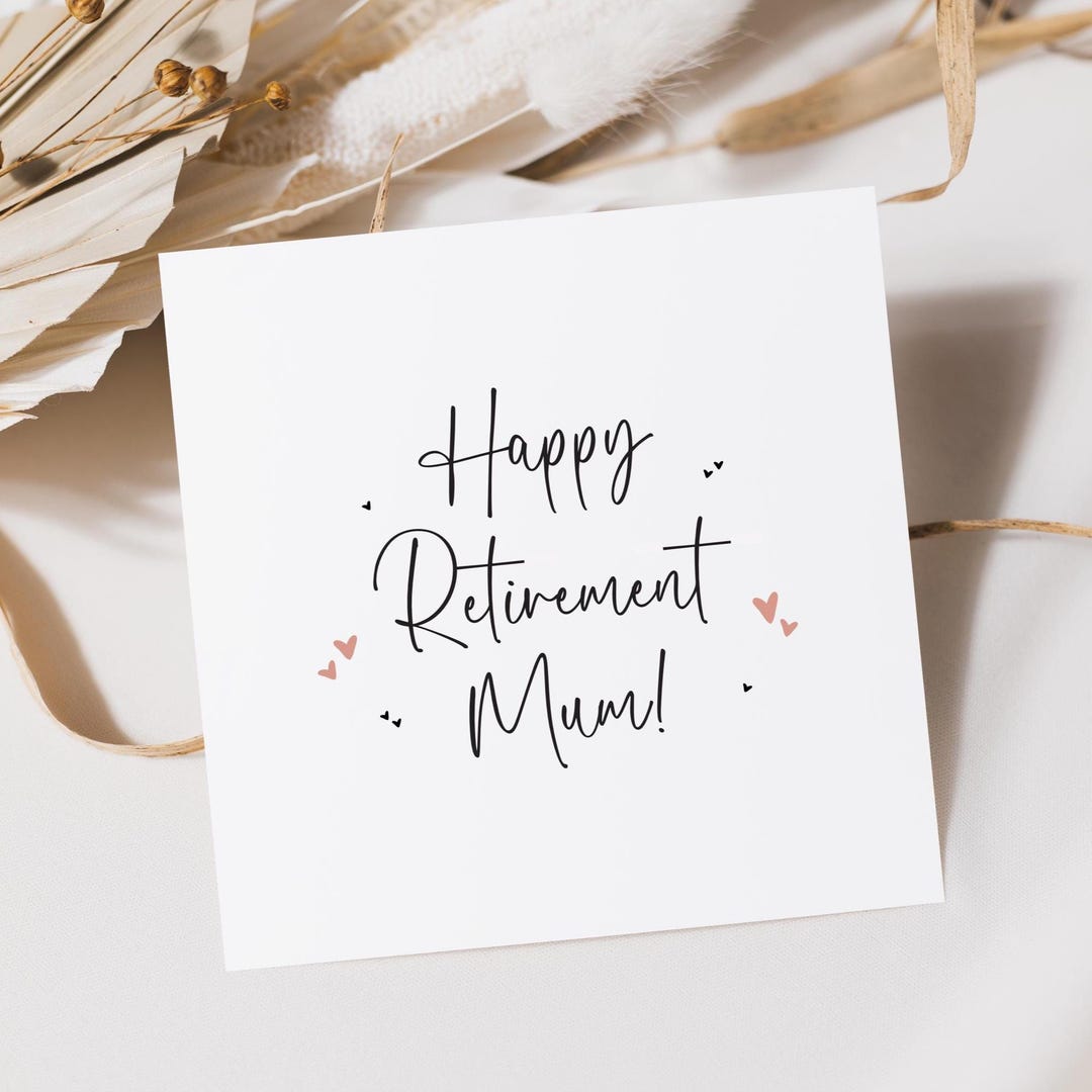 Happy Retirement Card | Happy Retirement Mum Card | Retirement Card for ...