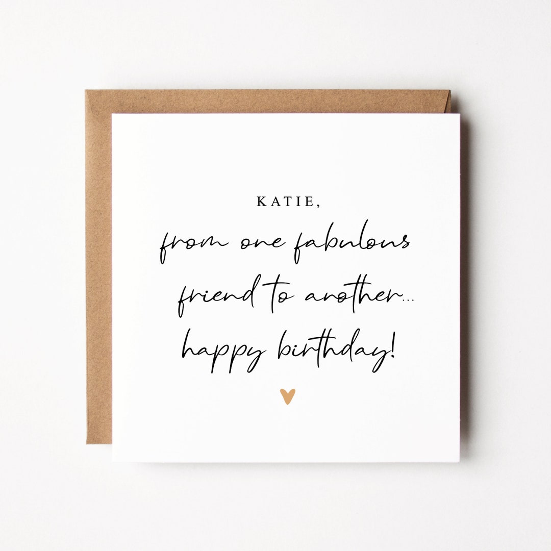Personalised Fabulous Friend Birthday Card Best Friend - Etsy UK