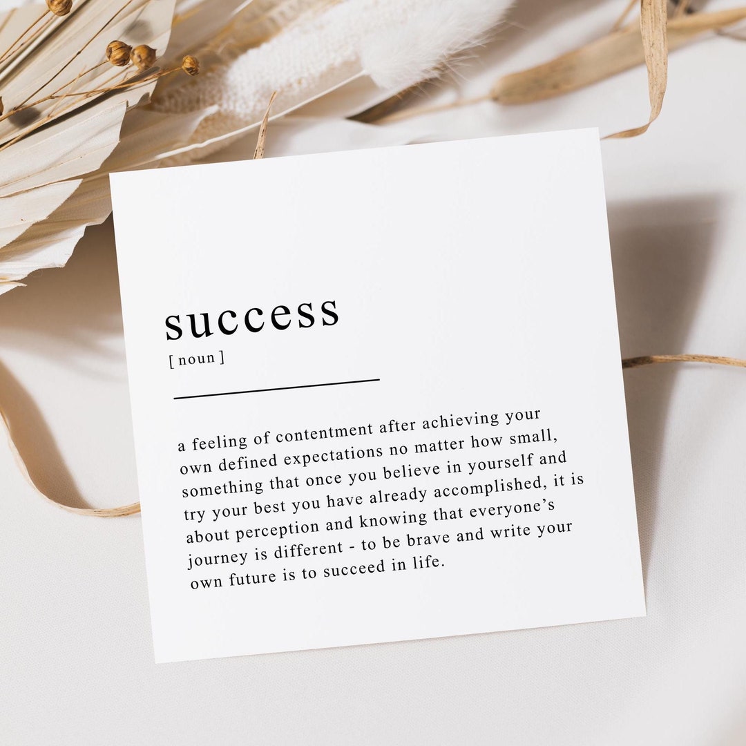 Congratulations on Your Success Card | Success Definition Card | Well ...