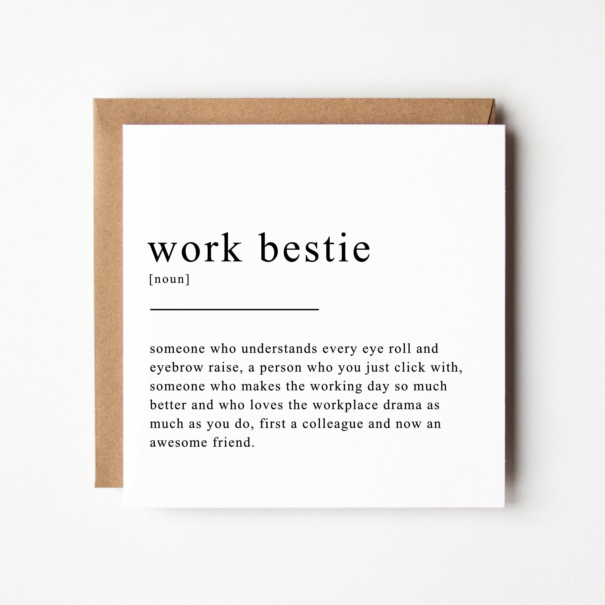 Work Bestie Definition Card Work Bestie Card Work Bestie - Etsy UK