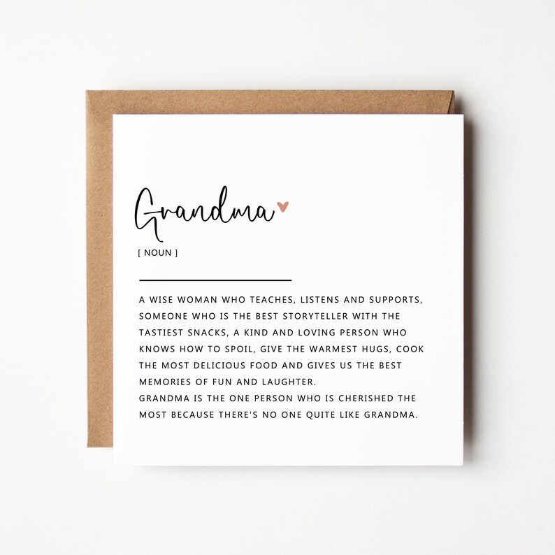 Grandma Birthday Card | Birthday Card for Grandma | Grandma Definition ...