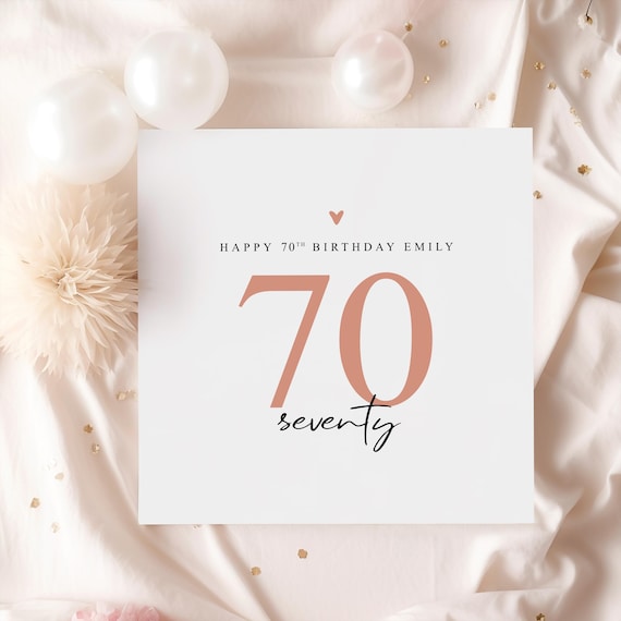 70th Birthday Certificate Personalised 70th Birthday Card | 70th