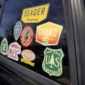 Forest Service Shield Sticker in Green and Khaki - Etsy