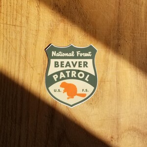 National Forest Beaver Patrol Sticker - Etsy