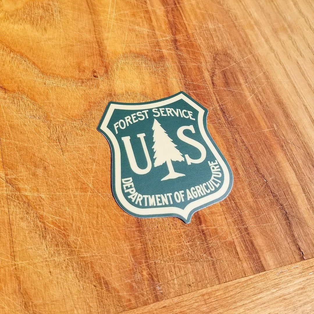 Forest Service Shield Sticker in Green and Khaki - Etsy