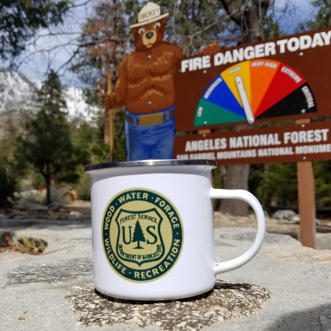 Vintage Forest Service Circle Style Khaki Enamel Mug - Etsy