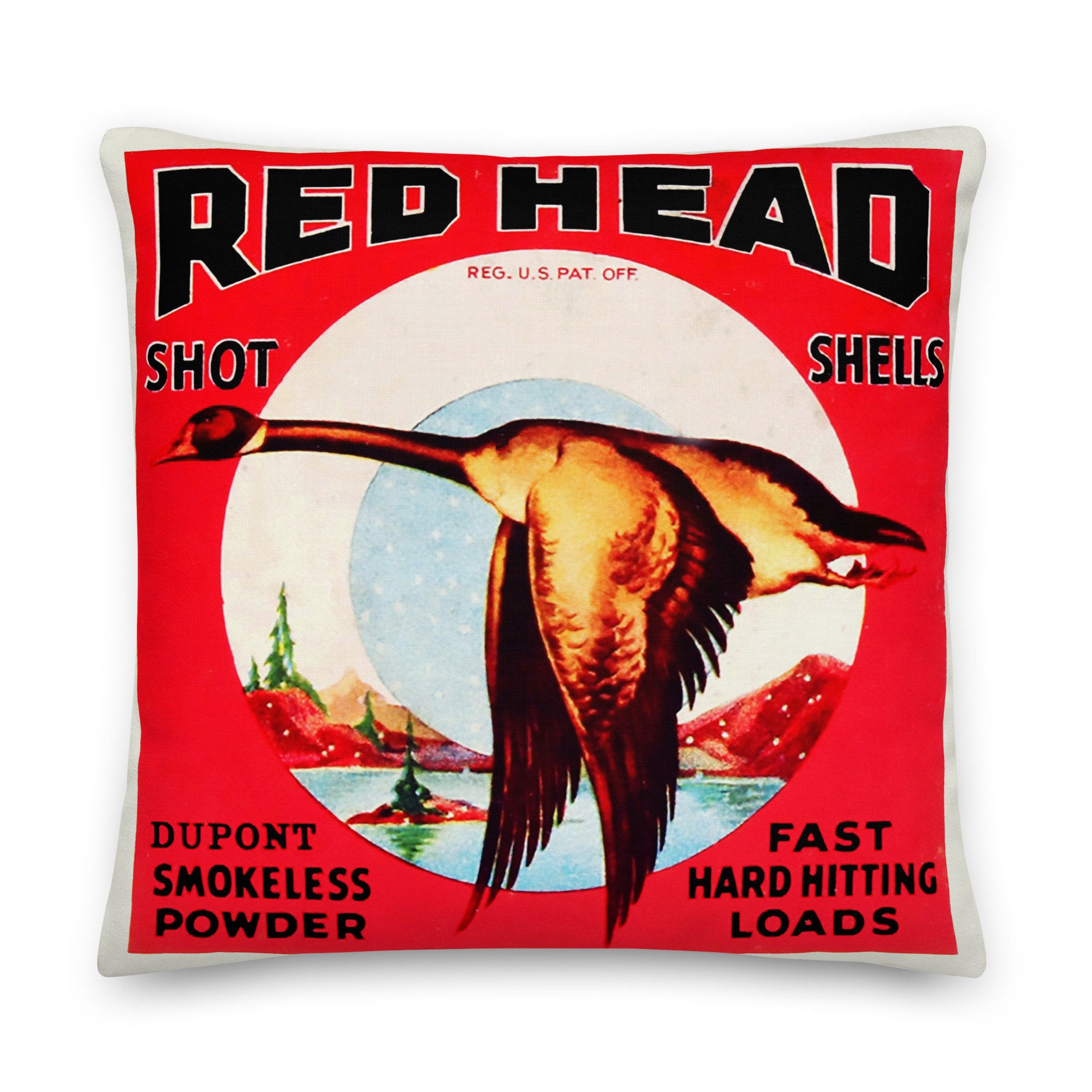 Red Head Shot Shells Premium Pillow - Etsy