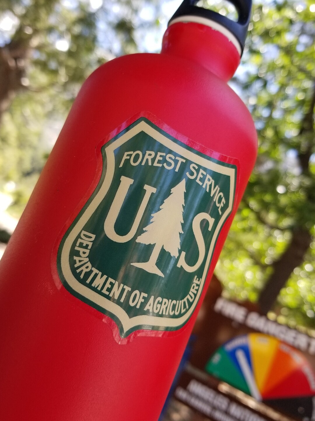 Forest Service Shield Sticker in Green and Khaki - Etsy