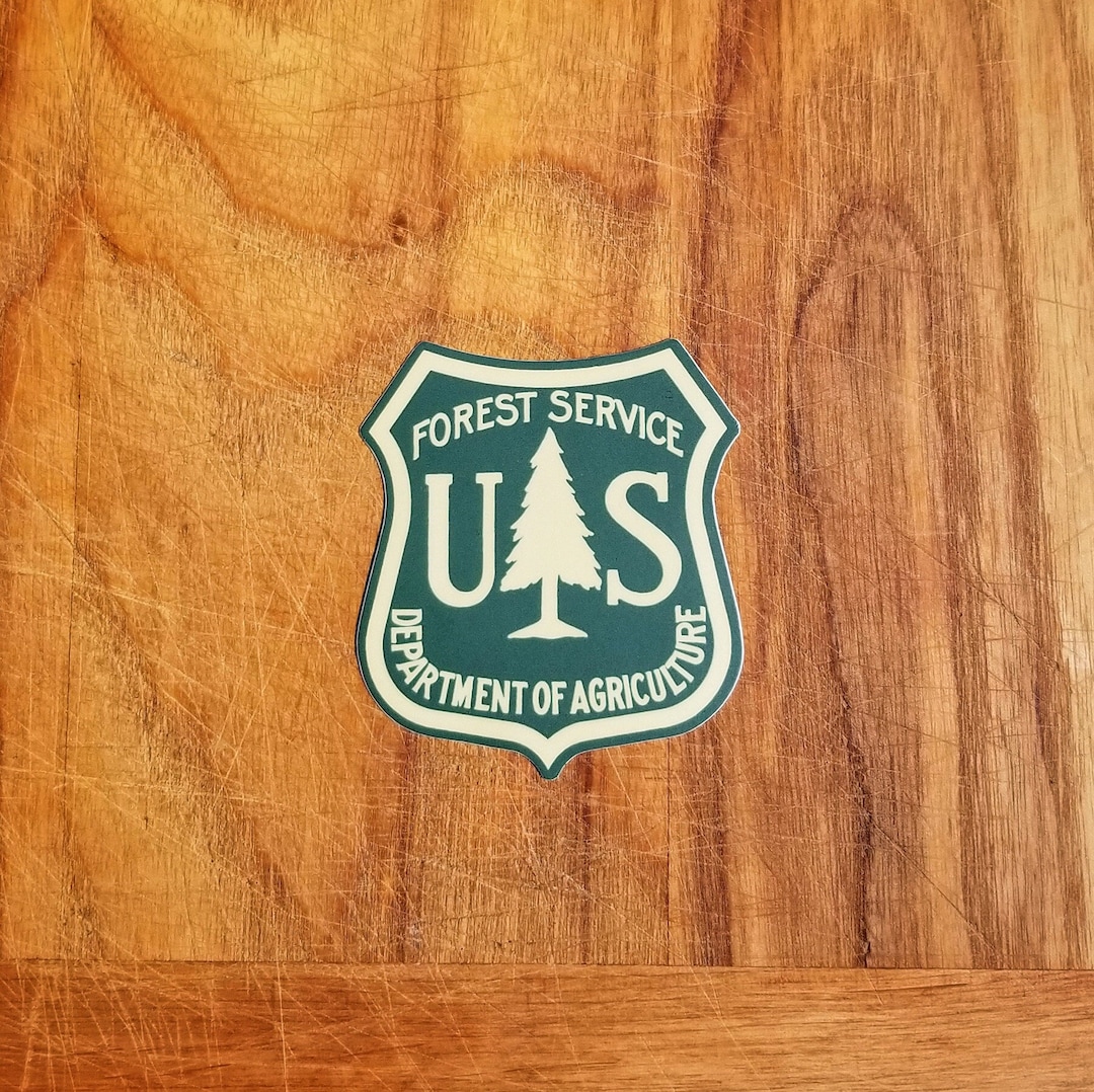 Forest Service Shield Sticker in Green and Khaki - Etsy