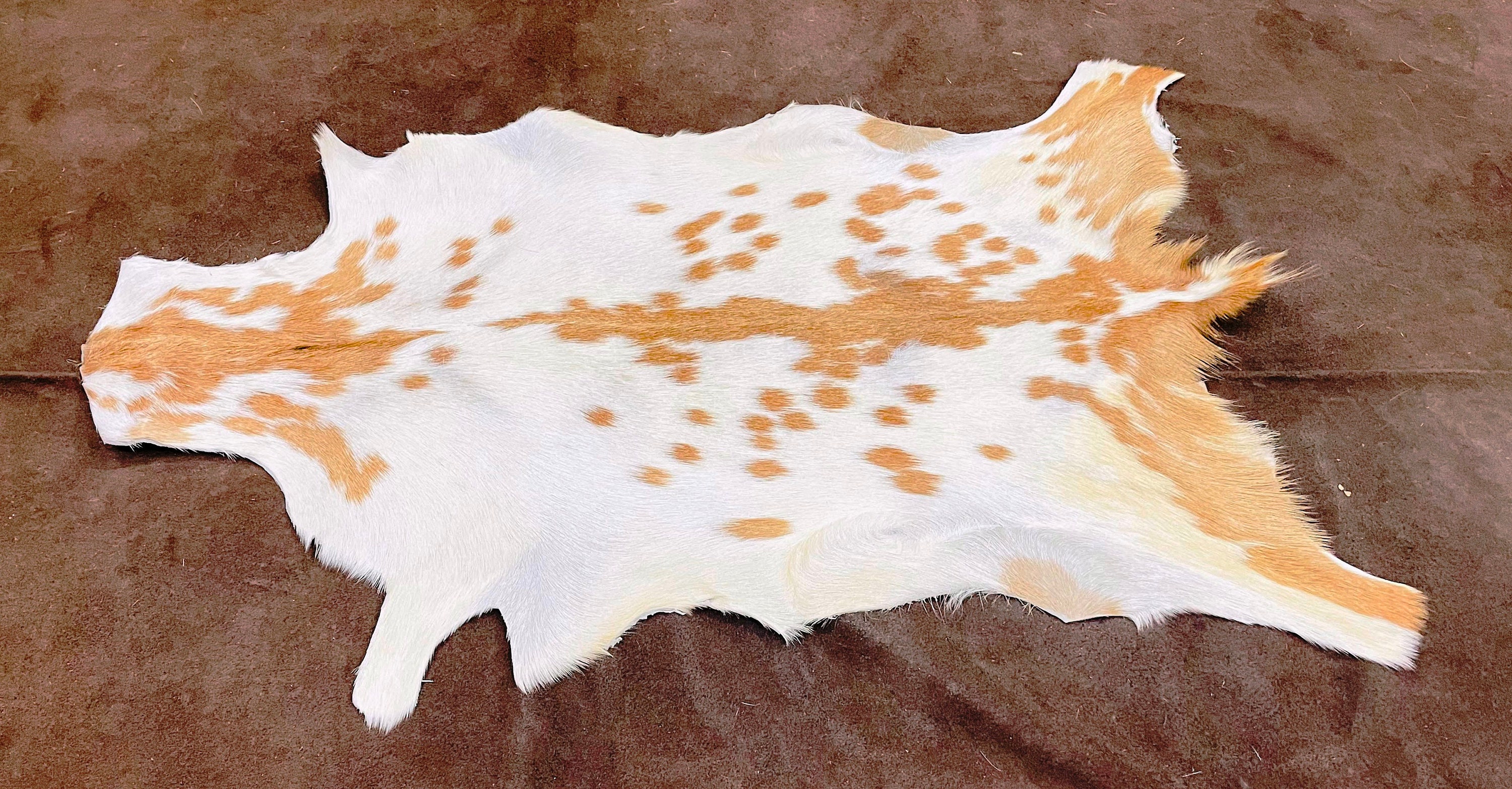 Scandinavian Fur Goat Hide Rug Geitenleer Ziegenleder Teppich 3x2 Feet ...