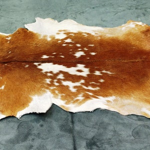 Goat Fur Rug | Rustic Brown and White | Goat Hide Rug | Animal Skin ...