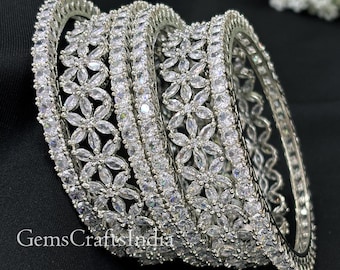 Victorian American Diamond Bangle/ Victorian Kada / Indian Bangles ...