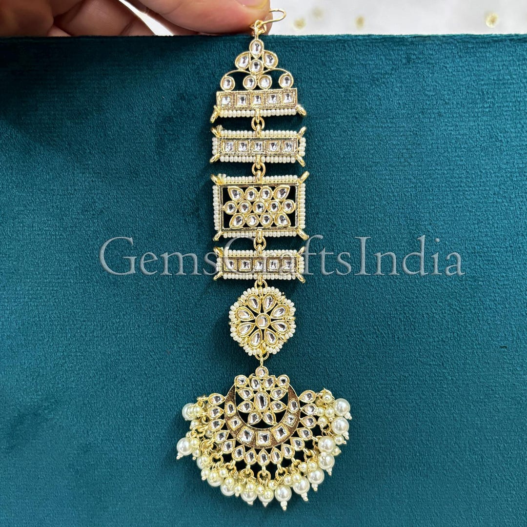 Indian Maang Tikka/ Kundan Tikka/ Indian Jewelry/ Wedding Jewelry ...