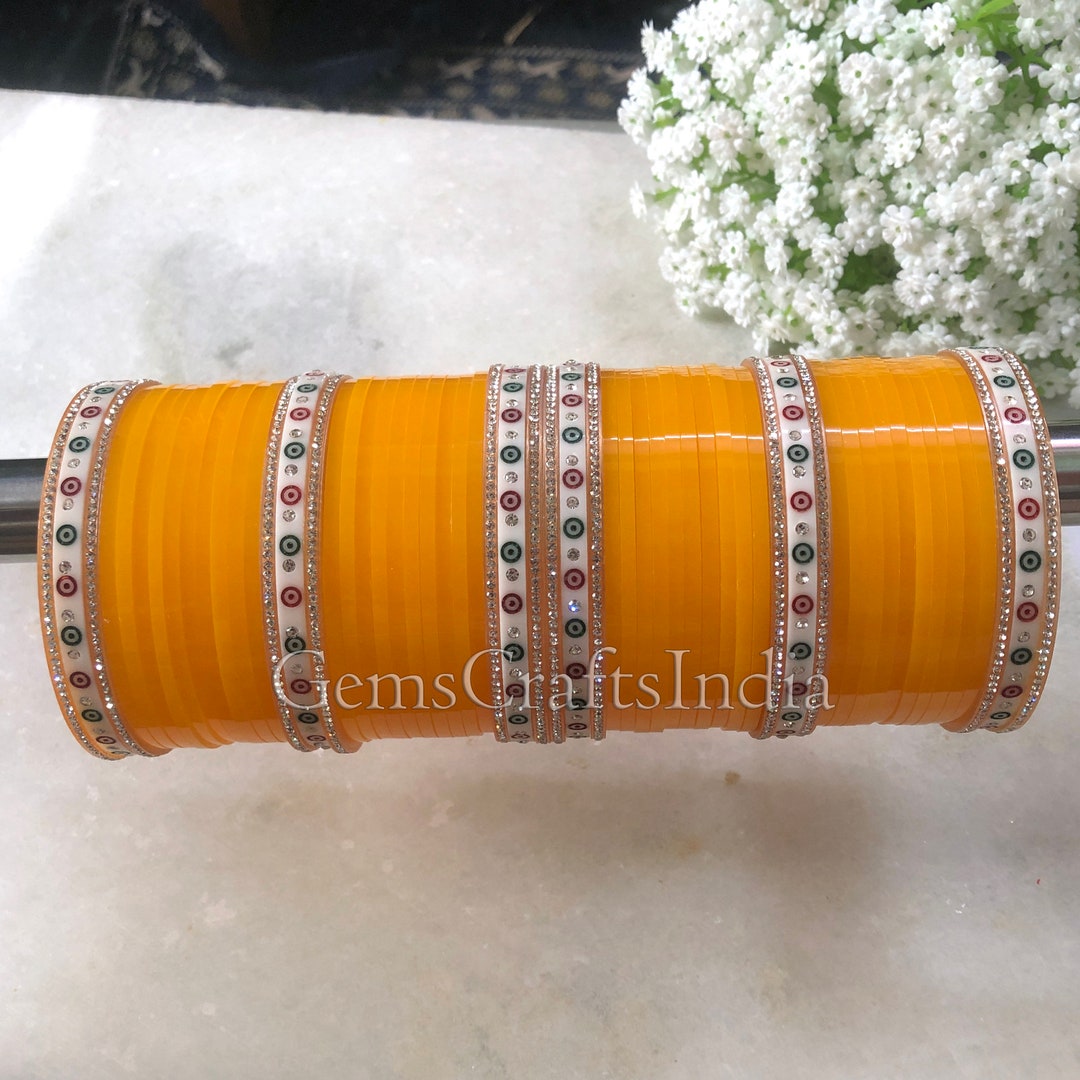Indian Chura Bangle Set/traditiona Bridal Choora Punjabi Chura/bridal ...