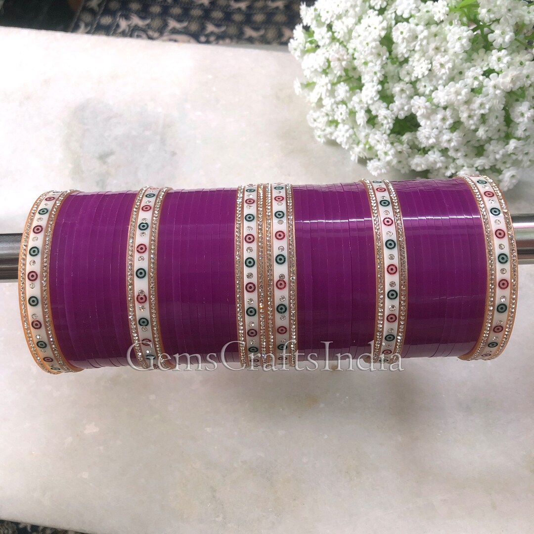 Indian Chura Bangle Set/traditiona Bridal Choora Punjabi Chura/bridal ...