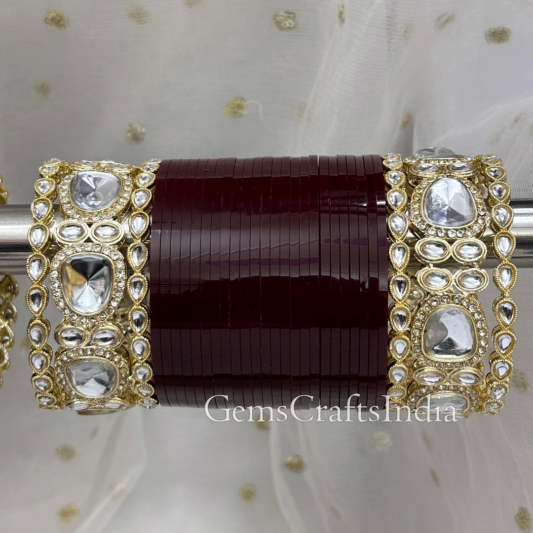 Traditional Punjabi Dulhan Chuda/bridal Red Chuda Bangle Set/chooda ...