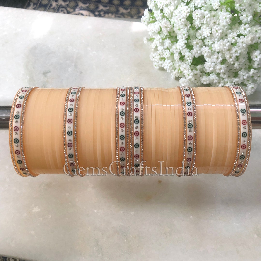 Indian Chura Bangle Set/traditiona Bridal Choora Punjabi Chura/bridal ...