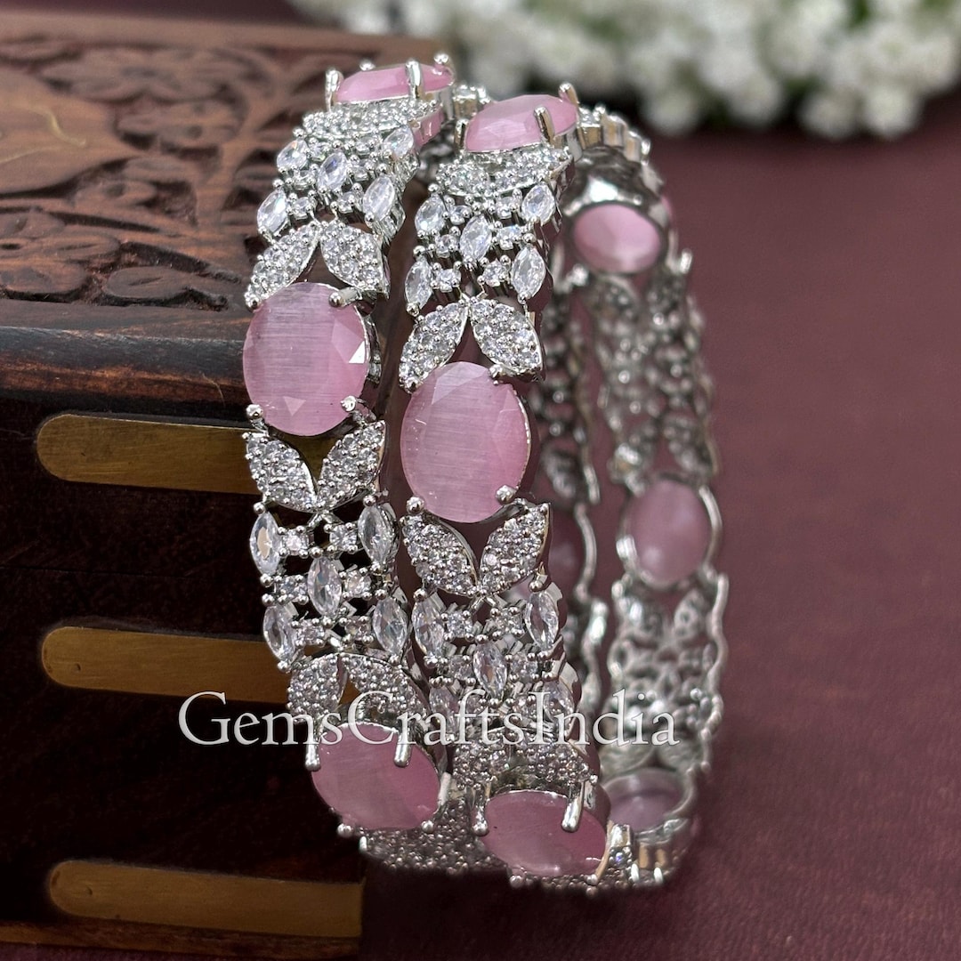 CZ American Diamond Bangle Bracelet/indian Bracelet/indian Jewelry ...