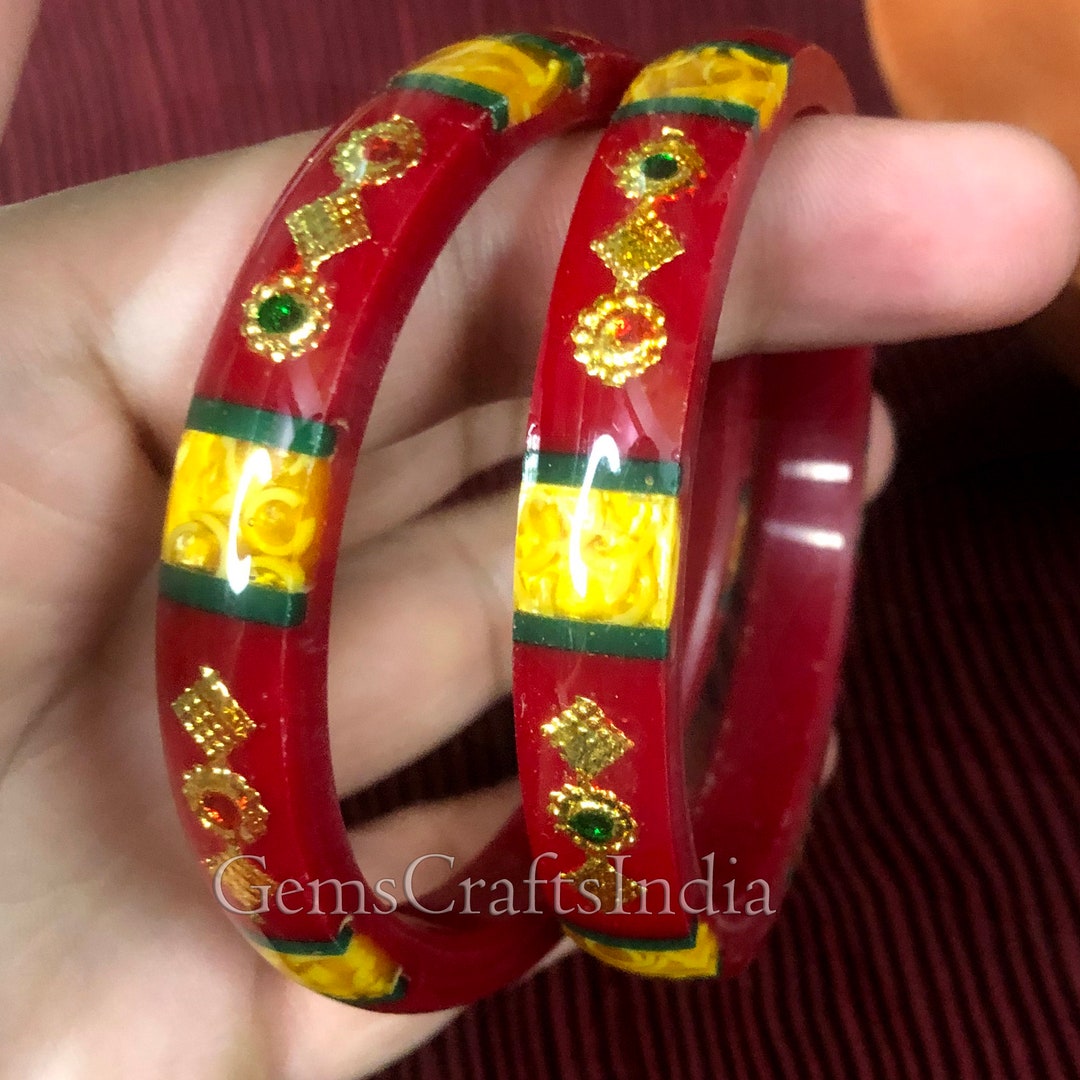 Indian Bollywood Costume Wedding Glass Bangles Bracelet for Gift for ...