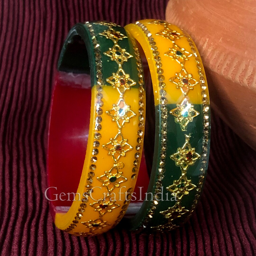 Indian Bollywood Costume Wedding Glass Bangles Bracelet for Gift for ...