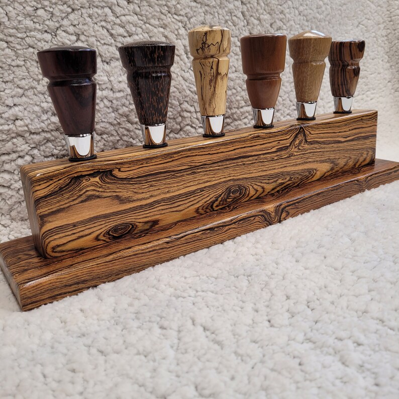 Wine Bottle Stopper Display Stand Made With Exotic Wood - Etsy
